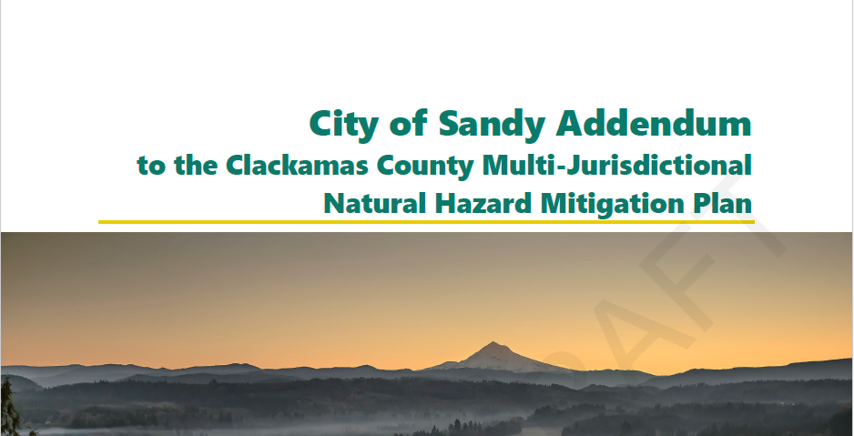 Natural Hazard Mitigation Plan - 2024 | Sandy, OR